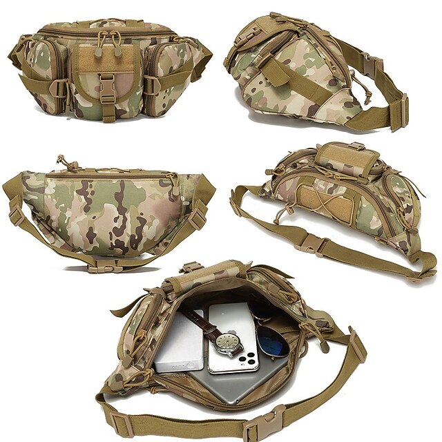 Waterproof Nylon Men Fanny Pack Tactical Military Army Waist Bag Hiking ...