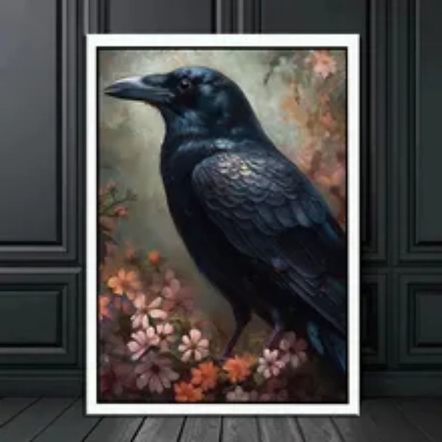 Halloween Wall Art Canvas Victoria Crow Witch Ghost Prints and Posters ...