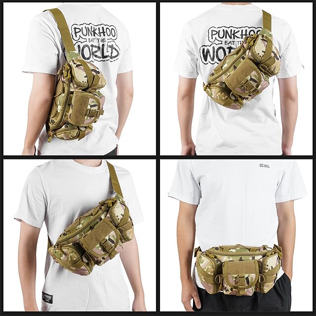 Waterproof Nylon Men Fanny Pack Tactical Military Army Waist Bag Hiking ...