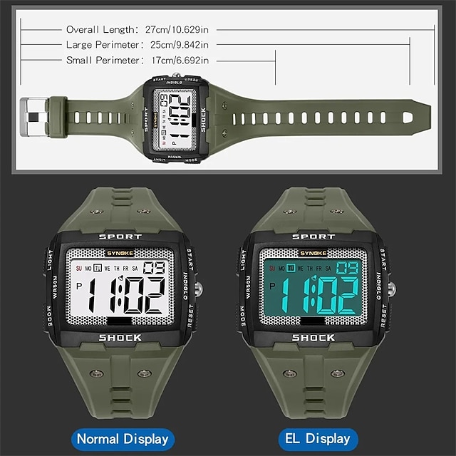 Big Numbers Oversized Digital Watch Easy to Read 5ATM Water Resistant ...