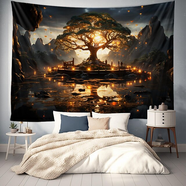 Trippy Tree of Life Hanging Tapestry Wall Art Large Tapestry Mural ...