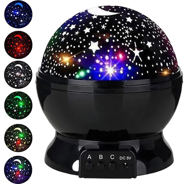 Starry Night Light Projector Galaxy Light Projector Led Rotating Moon ...