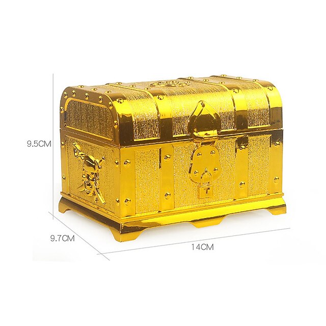 Gold Plated Search For Treasure Pirates Treasure Chest Children's ...