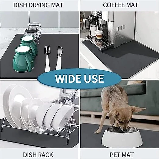 kitchen Super Absorbent Draining Mat Kitchen Draining Mat Super ...