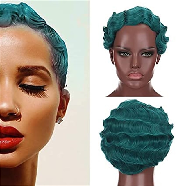 7 Colors Women Black Blonde Golden Brown Pink Blue Wine Red Short ...