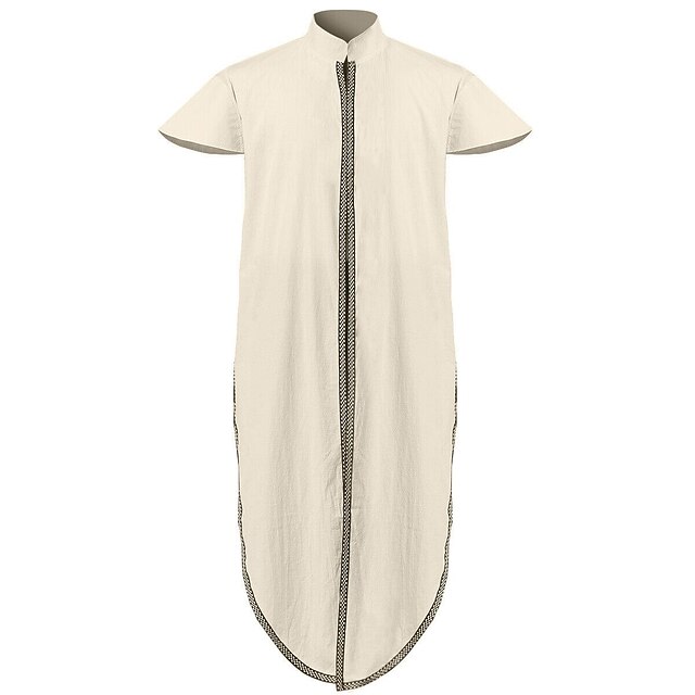 Plus Size Medieval Renaissance Men's Vest & Robe Tops, Knight Warrior ...