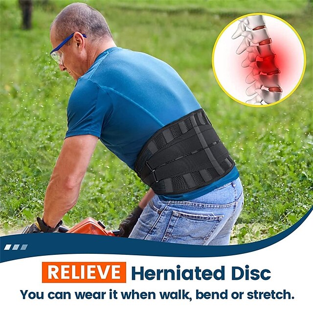 Double Pull Back Lumbar Support Belt Waist Orthopedic Brace Men Women ...