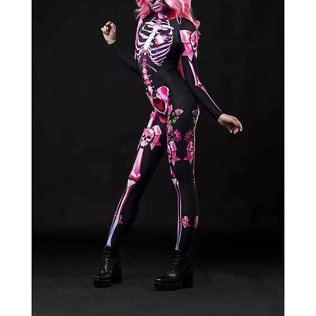 Carnival Costume Full Body Suit Skeleton Skull Carnival Zentai Suits ...