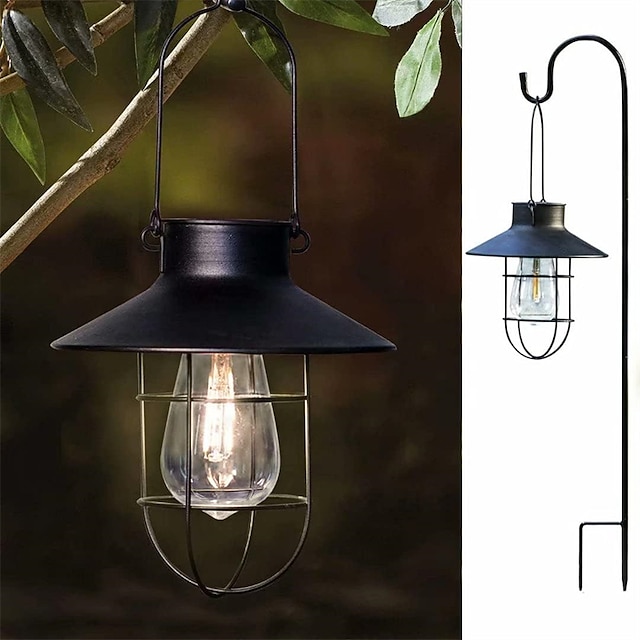 Solar Pendant Light Outdoor Hanging Lamp Portable Solar Lantern Retro ...