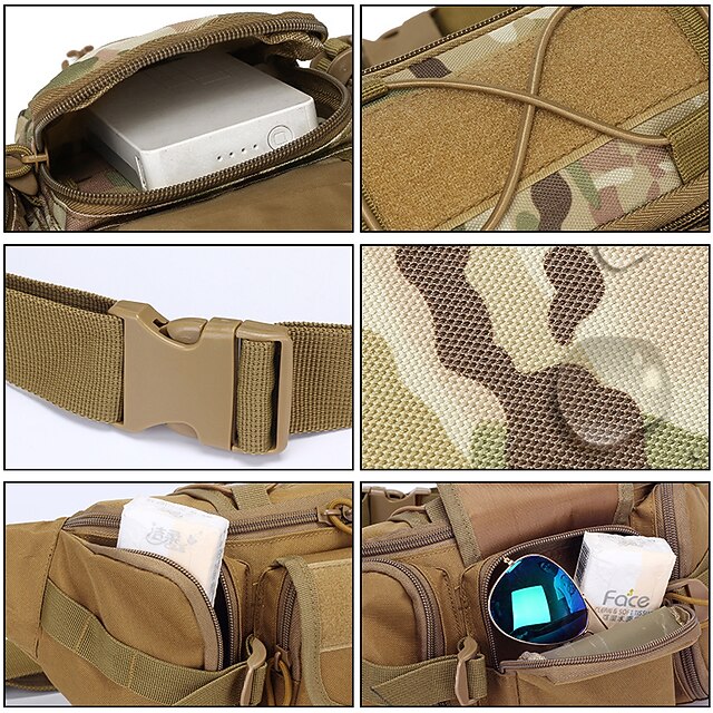 Waterproof Nylon Men Fanny Pack Tactical Military Army Waist Bag Hiking ...