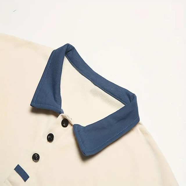 Men's Button Up Polos Polo Shirt Casual Holiday Lapel Short Sleeve ...