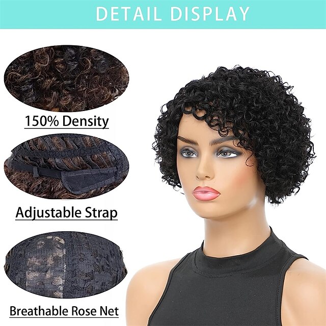 Short Curly Human Hair Wigs for Black Women 8 Inch Short Curly Wig ... Short Curly Human Hair Wigs for Black Women 8 Inch Short Curly Wig ...