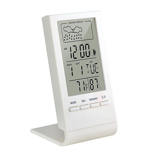 LED Digital Clock Thermometer Hygrometer Gauge Indicator Alarm Clock ...
