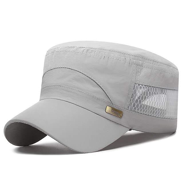 Men's Military Cap Cadet Hat Black Blue Cotton Mesh Travel Beach ...