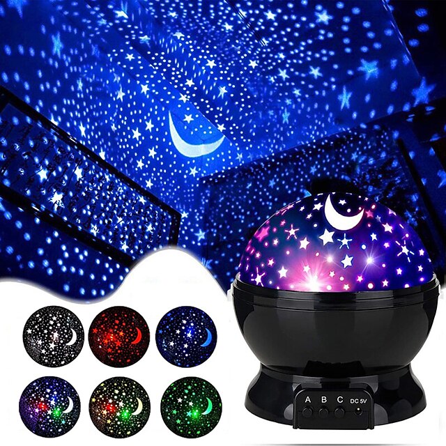 Starry Night Light Projector Galaxy Light Projector Led Rotating Moon ...