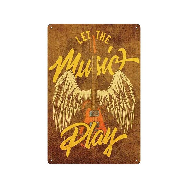 1pc Music Metal Tin Sign Vintage Kitchen Signs Wall Decor, Painting ...