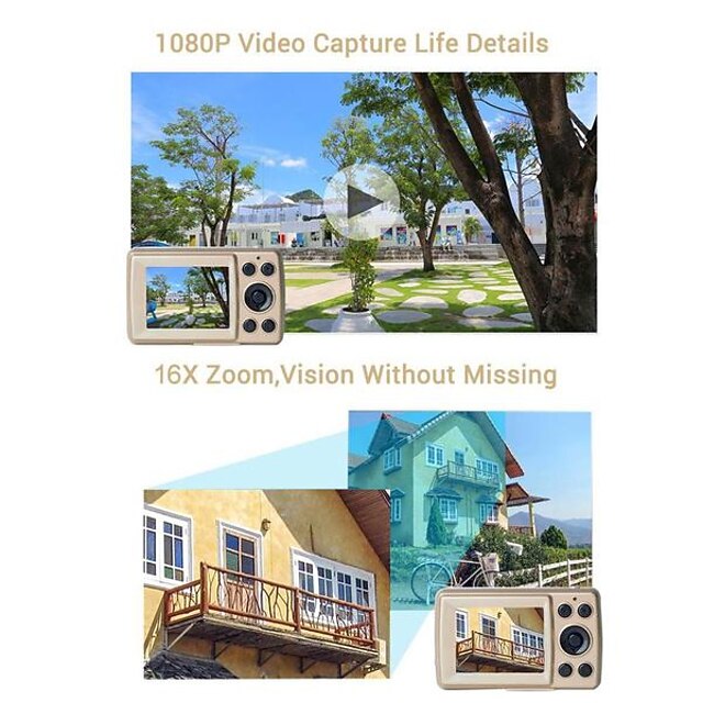 HD 1080P Home Digital Camera Camcorder 16MP Digital SLR Camera 4X ...