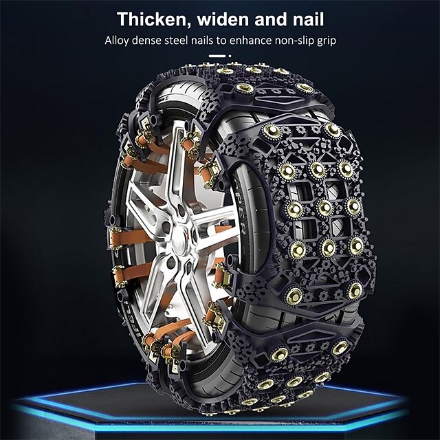 Car SUV Snow Chains Universal Anti Slip Tire Traction Chains Thickened ...