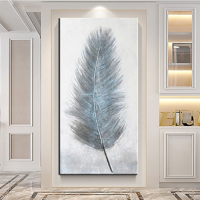 Large Wall Art painting Handmade Feather oil painting Hand Painted ...