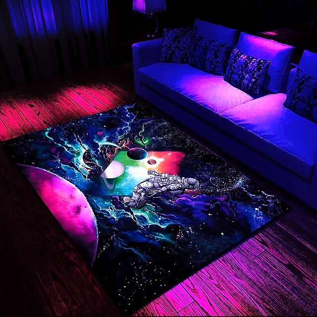 Tree of Life Blacklight Rug Carpet Floor Mat UV Reactive Glow in the ...