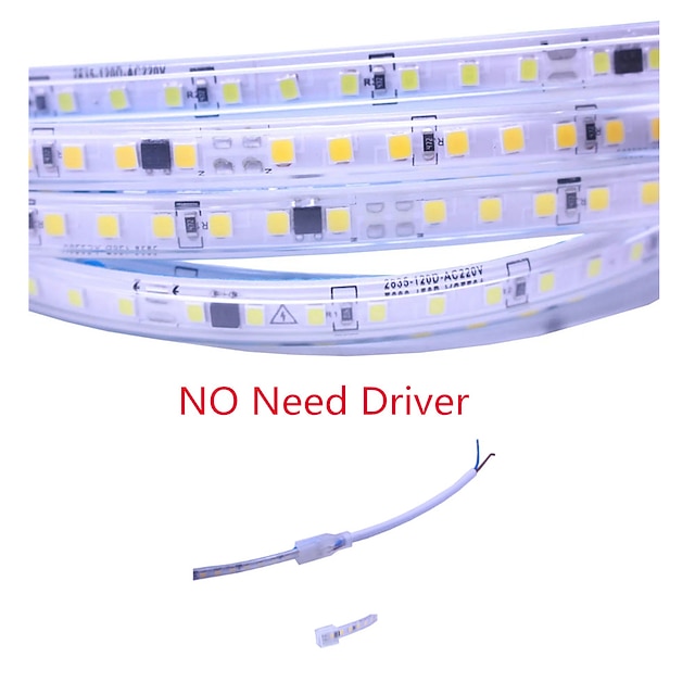 AC220V-240V LED Strip NO Need Driver IP65 Waterproof 3000K 4000K 6000K ...