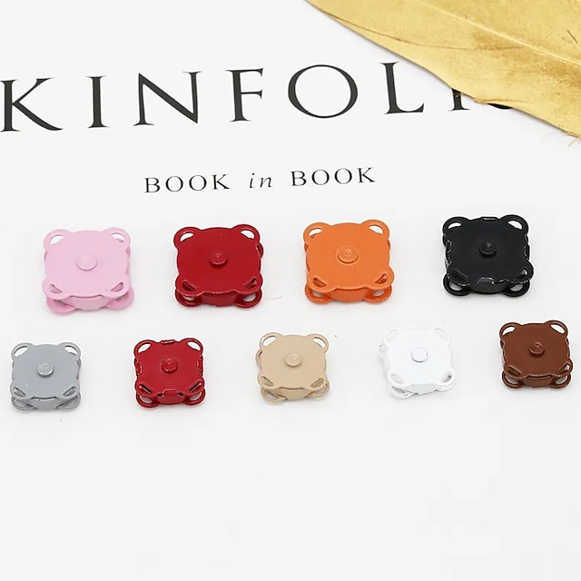 5Pairs 14MM Colorful Plum Magnet Buckles Dark Sewing Supplies Automatic ...