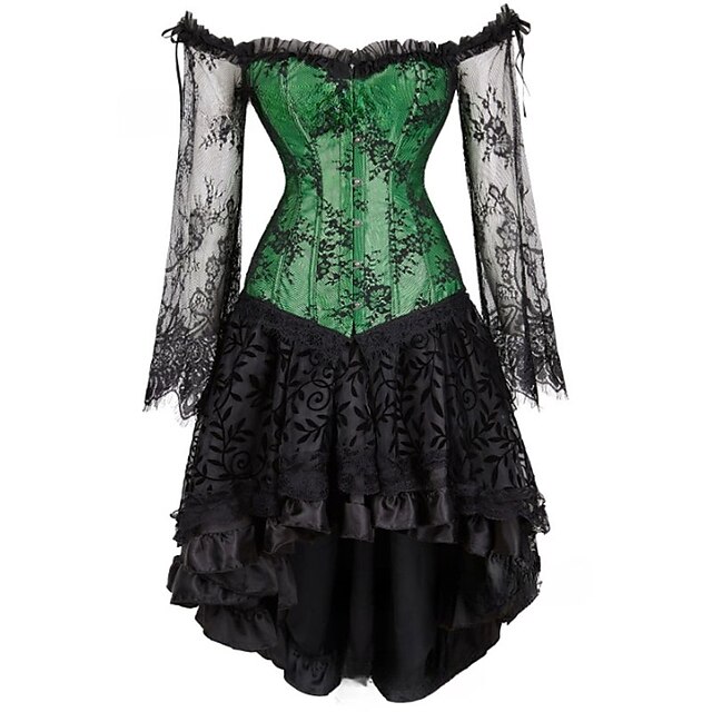 Retro Vintage Sexy Rococo Punk And Gothic Renaissance Dress Overbust