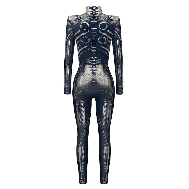 Carnival Costume 2026 Skeleton Skull Carnival Cosplay Costume Skin Suit ...