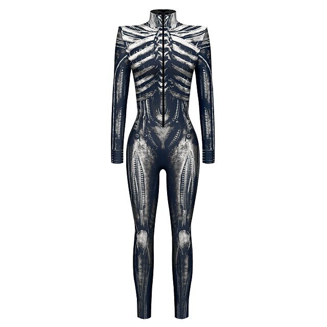 Carnival Costume 2026 Skeleton Skull Carnival Cosplay Costume Skin Suit ...