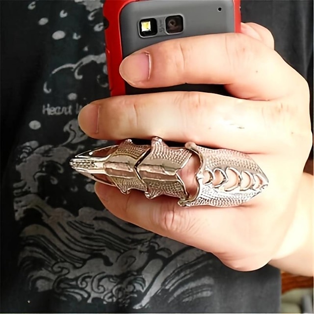 Gothic Punk Spike Armor Rings: Add Edge to Your Look with Hinged ...