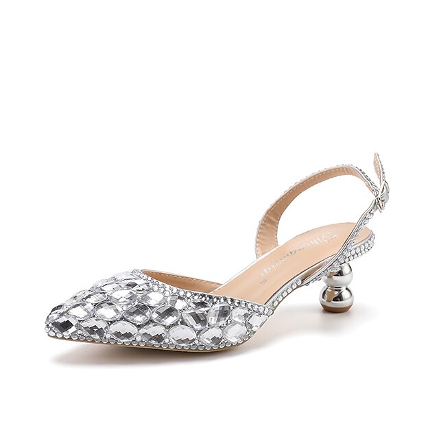 Women's Wedding Shoes Sandals Bling Bling Shoes Dress Shoes Plus Size ...