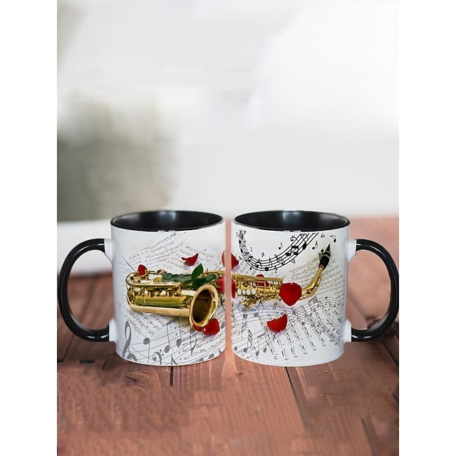 Guitar Coffee Cup Musical Coffee Mugs, Guitar Cup Travel Mug Funny Drinking Cup Desk Decor,11 ...