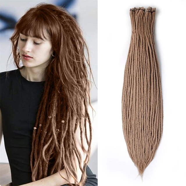 36 Blonde Dreadlocks Extension Soft Handmade Synthetic Crochet Hair ...