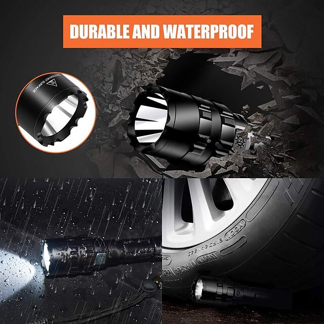 New L2 High-power Flashlight USB Charging Strong Light Tactical Suit ...