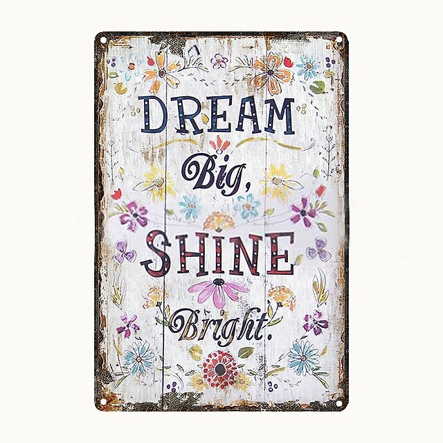 1pc Retro Metal Tin Sign Words Tin Sign Vintage Kitchen Signs Wall ...