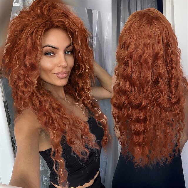 Carnival Gifts Ombre Ash Blonde Curly Wig Long Wavy Wigs for White ...