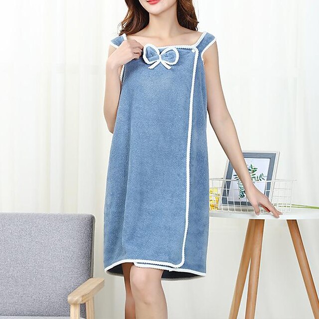 Off Shoulder Wearable Bath Towel Wrap Women Oversized Water Absorbent ...