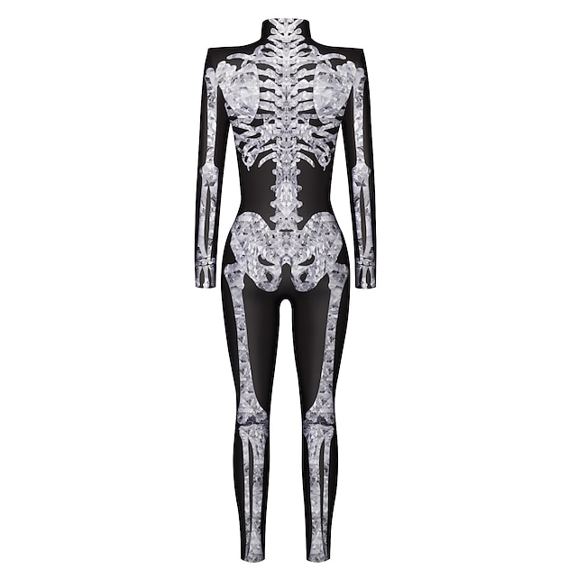 Carnival Costume 2026 Skeleton Skull Carnival Cosplay Costume Skin Suit ...
