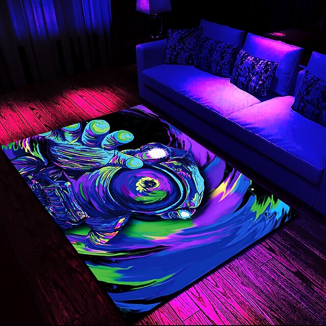 Tree of Life Blacklight Rug Carpet Floor Mat UV Reactive Glow in the ...
