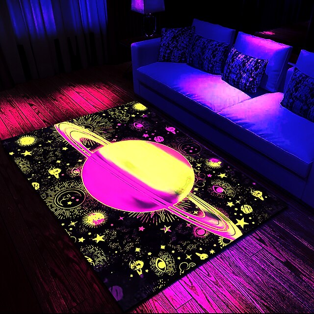 Tree of Life Blacklight Rug Carpet Floor Mat UV Reactive Glow in the ...