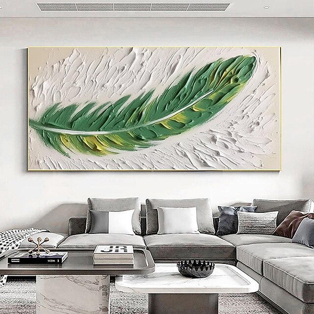Large Wall Art painting Handmade Feather oil painting Hand Painted ...