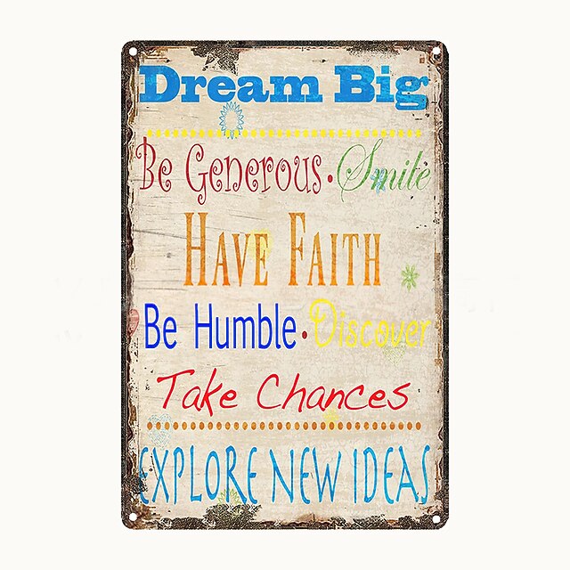 1pc Retro Metal Tin Sign Words Tin Sign Vintage Kitchen Signs Wall ...