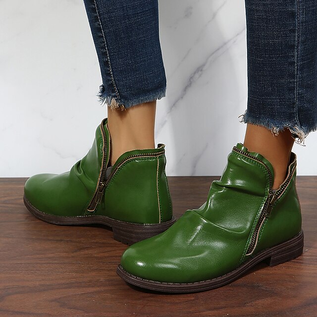 Women's Boots Plus Size Outdoor Daily Solid Color Booties Ankle Boots ...