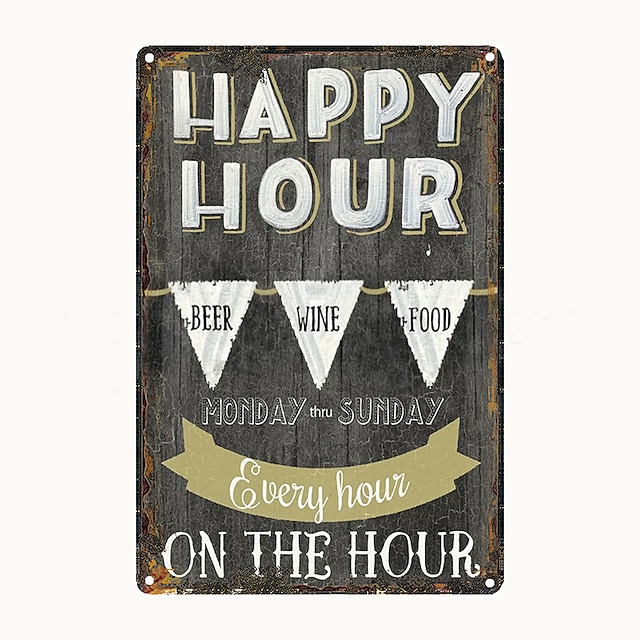 1pc Retro Metal Tin Sign Words Tin Sign Vintage Kitchen Signs Wall ...