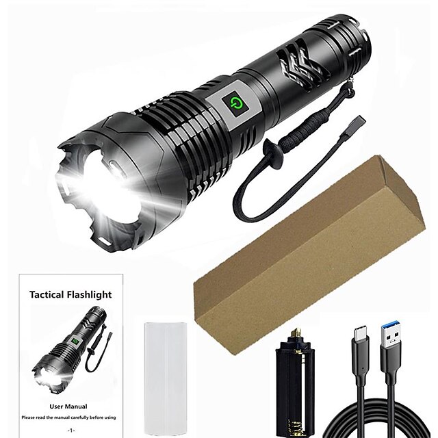 Flashlights High Lumens Rechargeable, 120000 Lumen Flashlight xhp160 ...