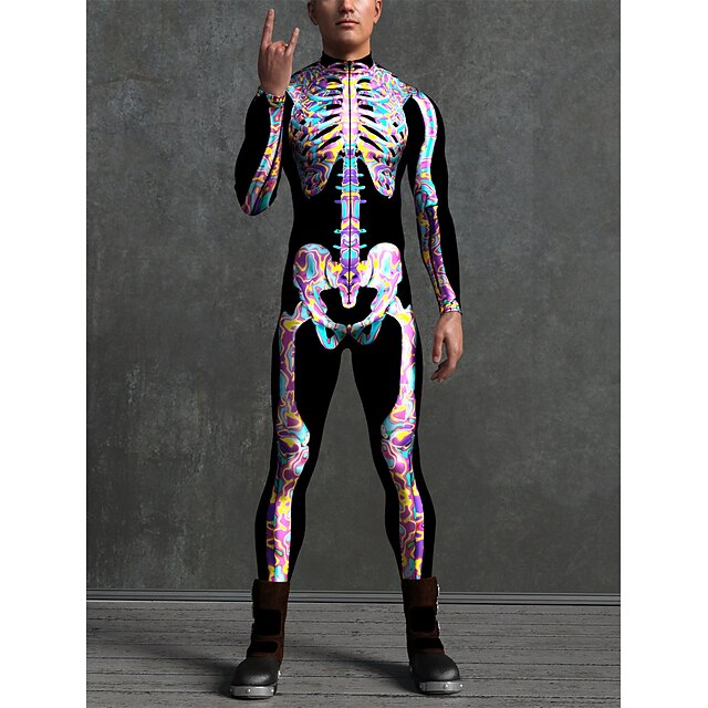 Full Body Suit Cosplay Costume Bodysuits Full Body Catsuit Skeleton ...