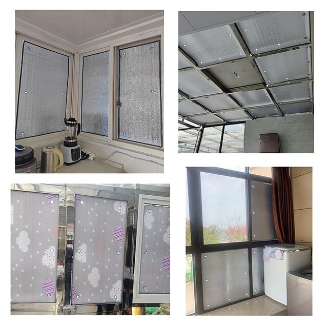 Window Sun Shade Film Home Sunshade Protector Pad Aluminum Foil Anti-UV ...