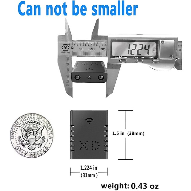 Mini Spy Hidden Camera HD 480P WiFi Security Cameras Wireless Nanny Cam ...