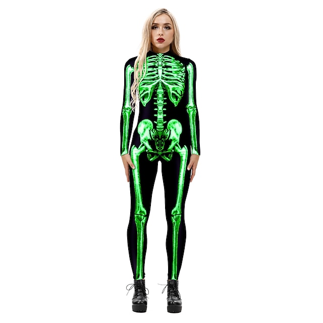 Carnival Costume 2026 Skeleton Skull Carnival Cosplay Costume Skin Suit ...