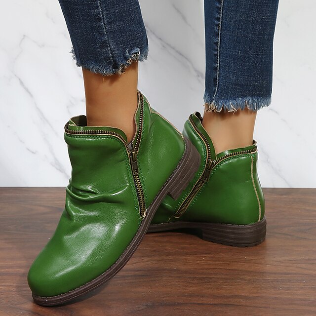 Women's Boots Plus Size Outdoor Daily Solid Color Booties Ankle Boots ...